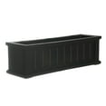 Mayne Cape Cod 36" x 11" x 10.8" Rectangle Black Self-Watering Polyethylene Window Box Planter ...