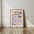 Affixzi Transport Alphabet Poster, Nursery Educational Wall Art, Bright ...