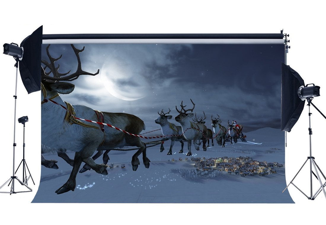 GreenDecor Polyster 7x5ft Photography Backdrop Merry Christmas Reindeer ... GreenDecor Polyster 7x5ft Photography Backdrop Merry Christmas Reindeer ...