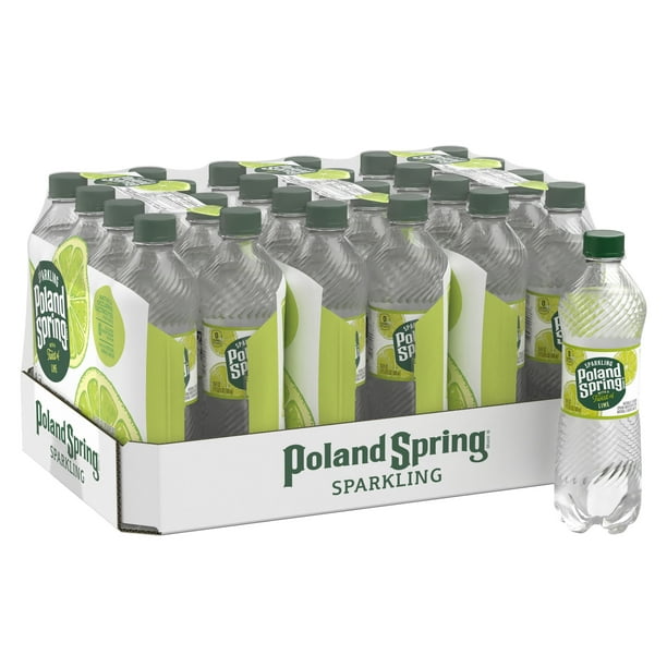 Poland Spring Sparkling Water, Zesty Lime, 16.9 oz. Bottles (24 Count) - Walmart.com - Walmart.com