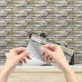 3D Textured Brick Pattern & Oilproof Remodeling Wall Tile Stickers ...