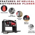 FindBuyTool 13" Benchtop Thickness Planer with Helical Cutterhead, 15 ...