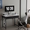 32 Inch Small Computer Desk with Monitor Stand Home Office Desks with 2 ...