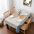 Arched Line Art Orange Sun Table Cloth 60x84in, Waterproof Rectangle ...