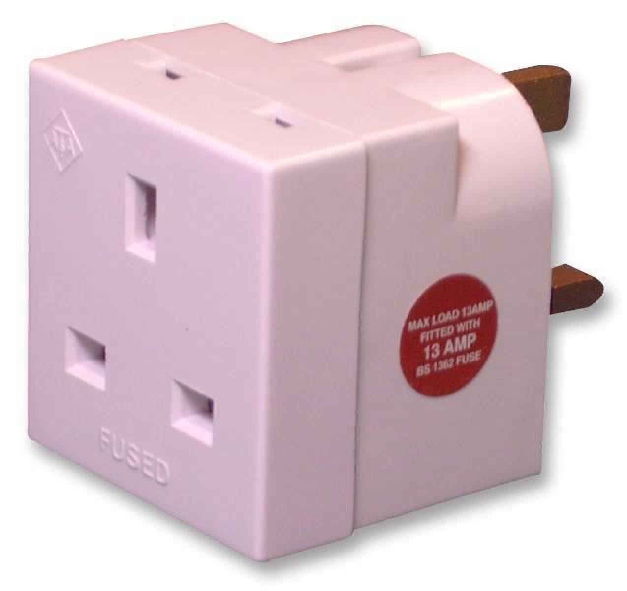 PRO ELEC - 2 Way Mains Adaptor with 13A Fuse - Walmart.com