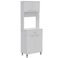 Home Square 2-Piece Set with Two Door Kitchen Cart & Kitchen Pantry ...
