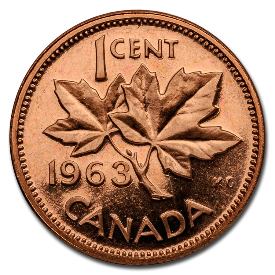 1963 Canada Copper Cent BU/Prooflike - Walmart.com