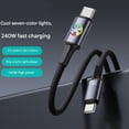 240W 60W Double Type C Fast Charging Cable With LED Indicators For ...