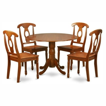Dublin 5 Piece Drop Leaf Dining Table Set with Plainview Wooden Seat ...