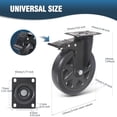 6 Inch Caster Wheels 3000lbs,Heavy Duty Casters Set of 4 with Brake, No ...