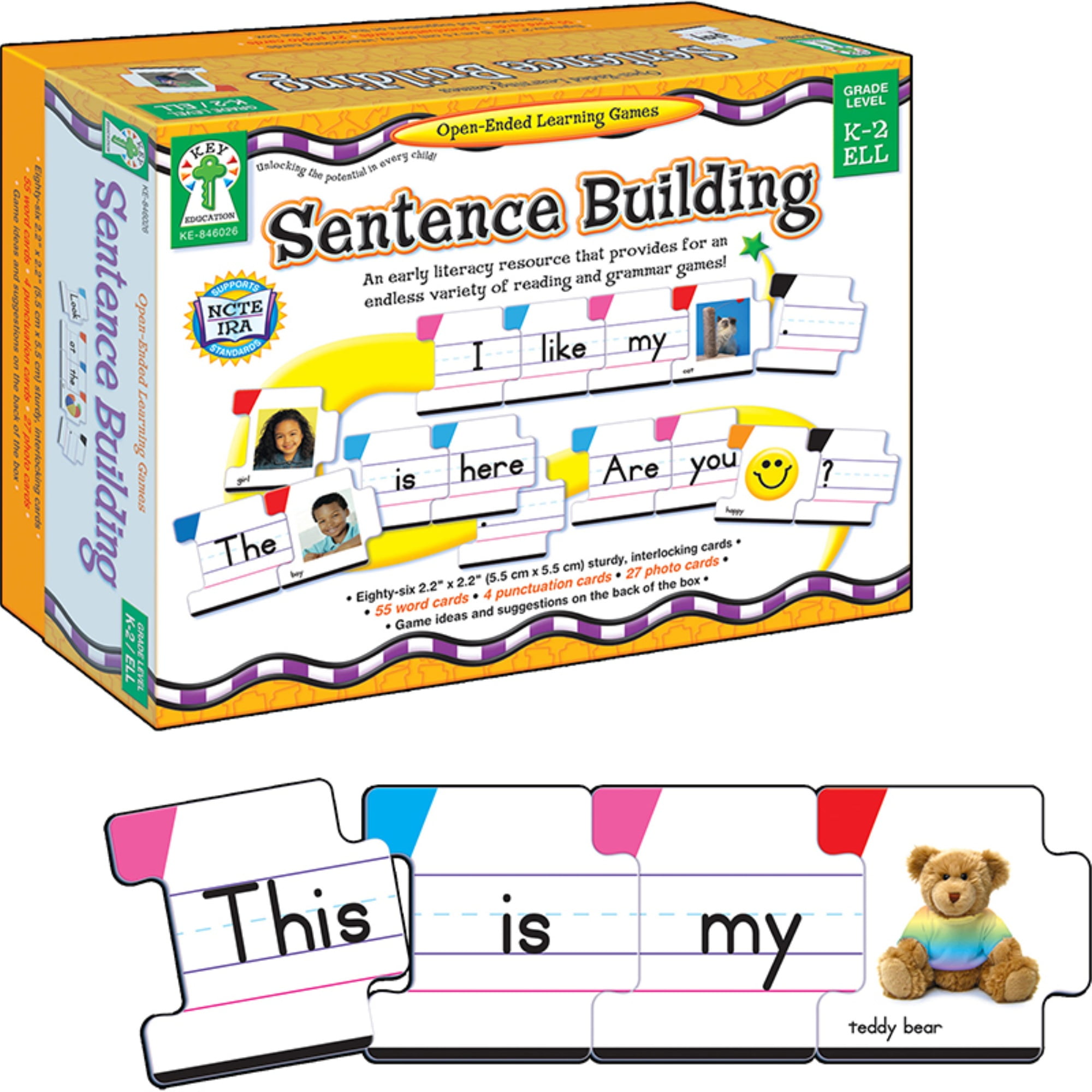 Buy Key Education Sentence Building Literacy Resource with 86 Cards for ...