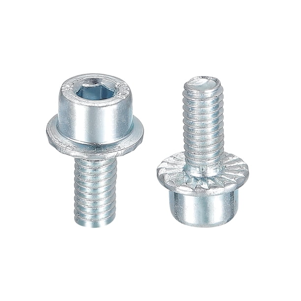 M4x8mm Brida Hueca Cabeza Tornillos, 50uds 8.8 Grado Carbono Acero ...