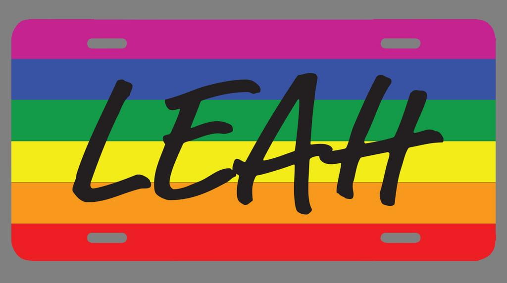 Leah Name Pride Flag Style License Plate Tag Vanity Novelty Metal | UV ...