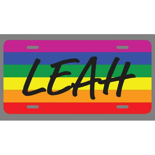 Leah Name Pride Flag Style License Plate Tag Vanity Novelty Metal | UV ...