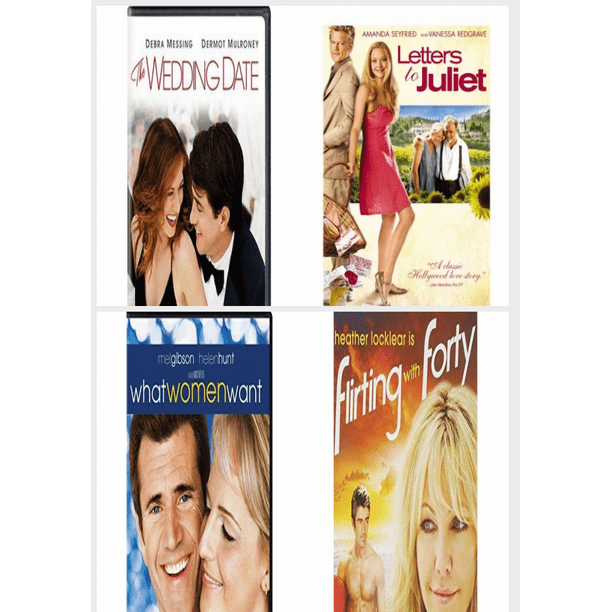 Romance 4 Pack DVD Bundle: The Wedding Date, Letters to Juliet, What ...