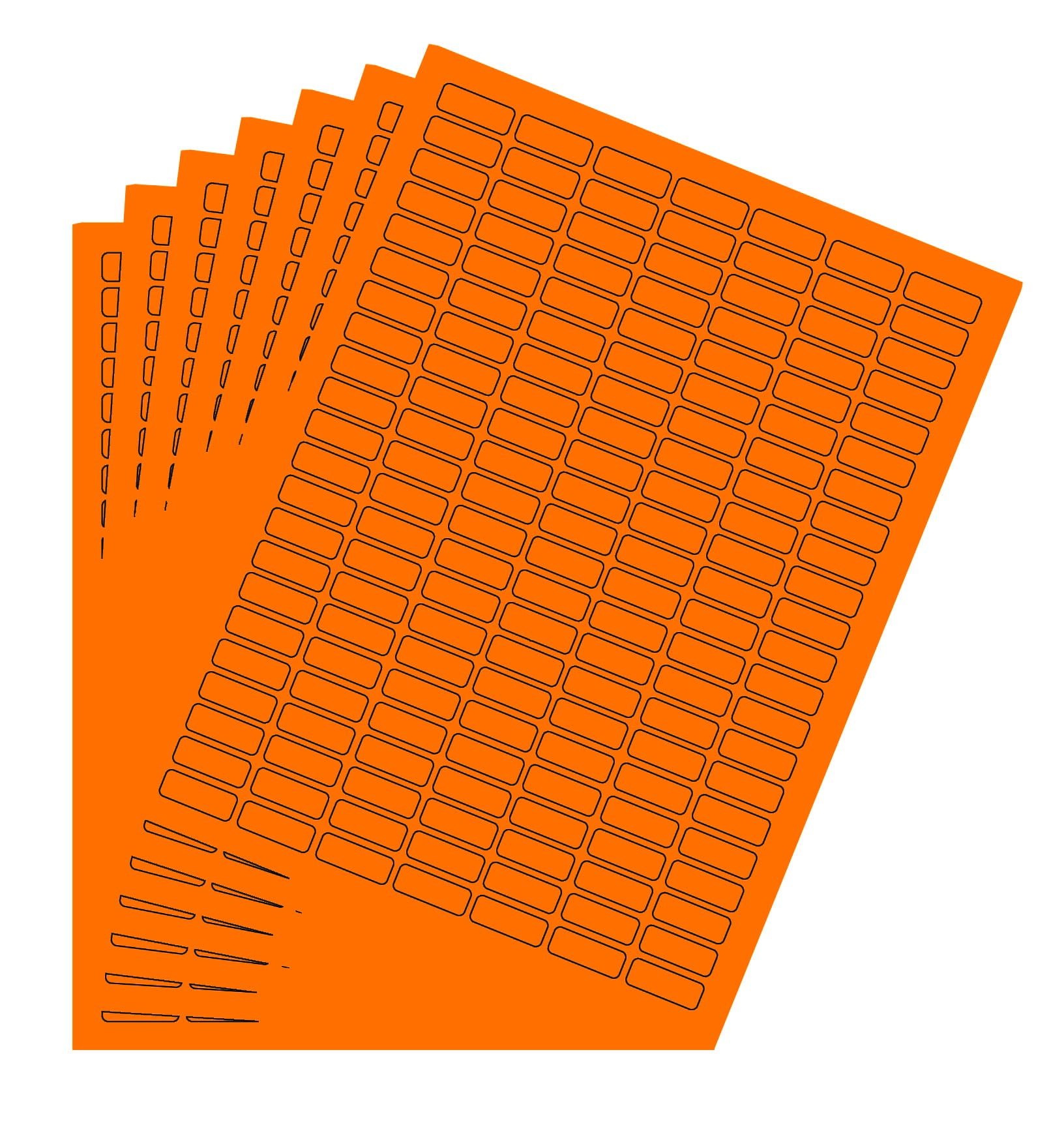 Labels Printable Sticker Paper Sheets For Printers In Neon Orange