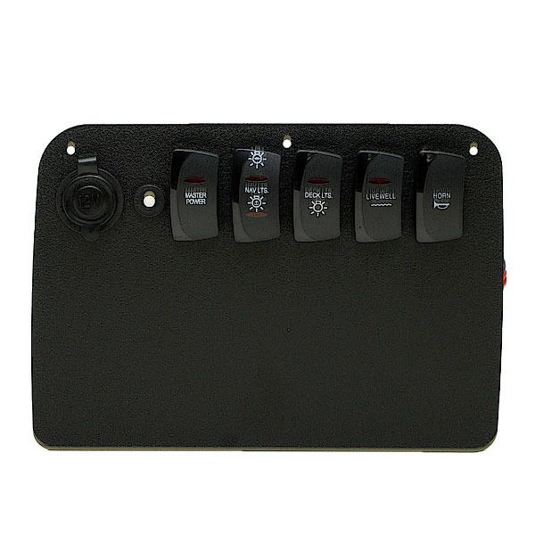 Premier Pontoon Boat Switch Panel K-388-007 | 10 x 7 Inch Aluminum ...