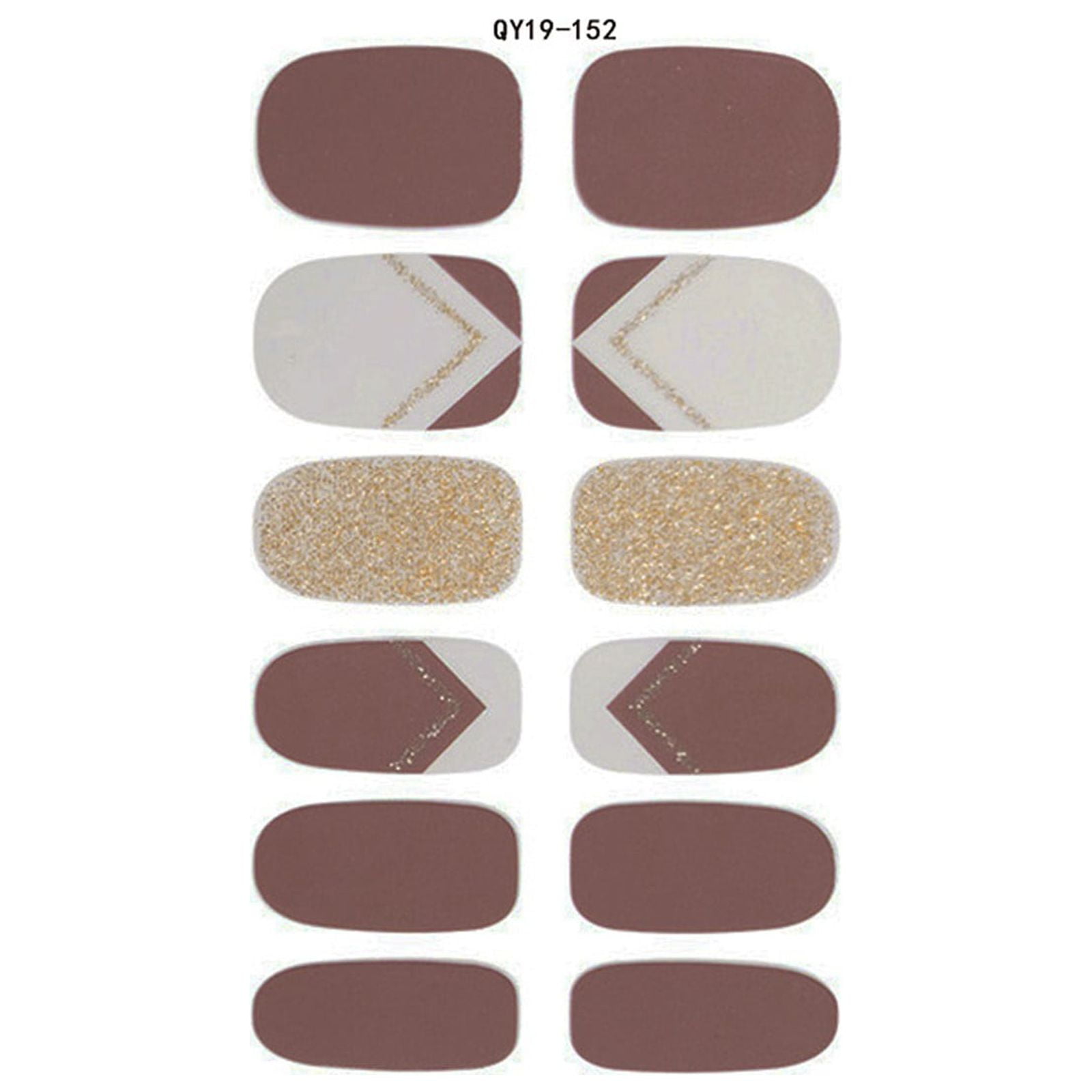 Nail Polish Stick on Nails Stickers Lattice Nail Sticker Pure Color ...