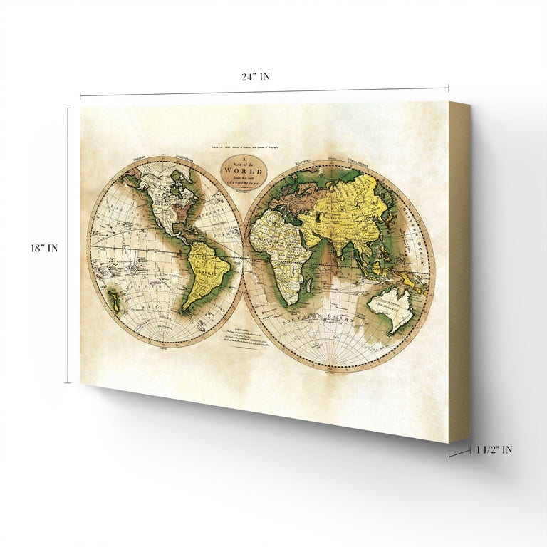 Vintage World Map Art