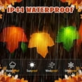 CHE-Fall Leaf String Lights,8.5Ft Fall Outdoor Lights 10 PCS Plastic ...