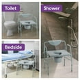 ProHeal Bariatric Drop Arm Commode Chair - 3 in 1 Commode for Bedside ...