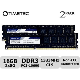 Timetec 16GB KIT(2x8GB) DDR3L/DDR3 1600MHz(DDR3L-1600) PC3L-12800 Non-ECC Unbuffered 1.35V/1.5V ...