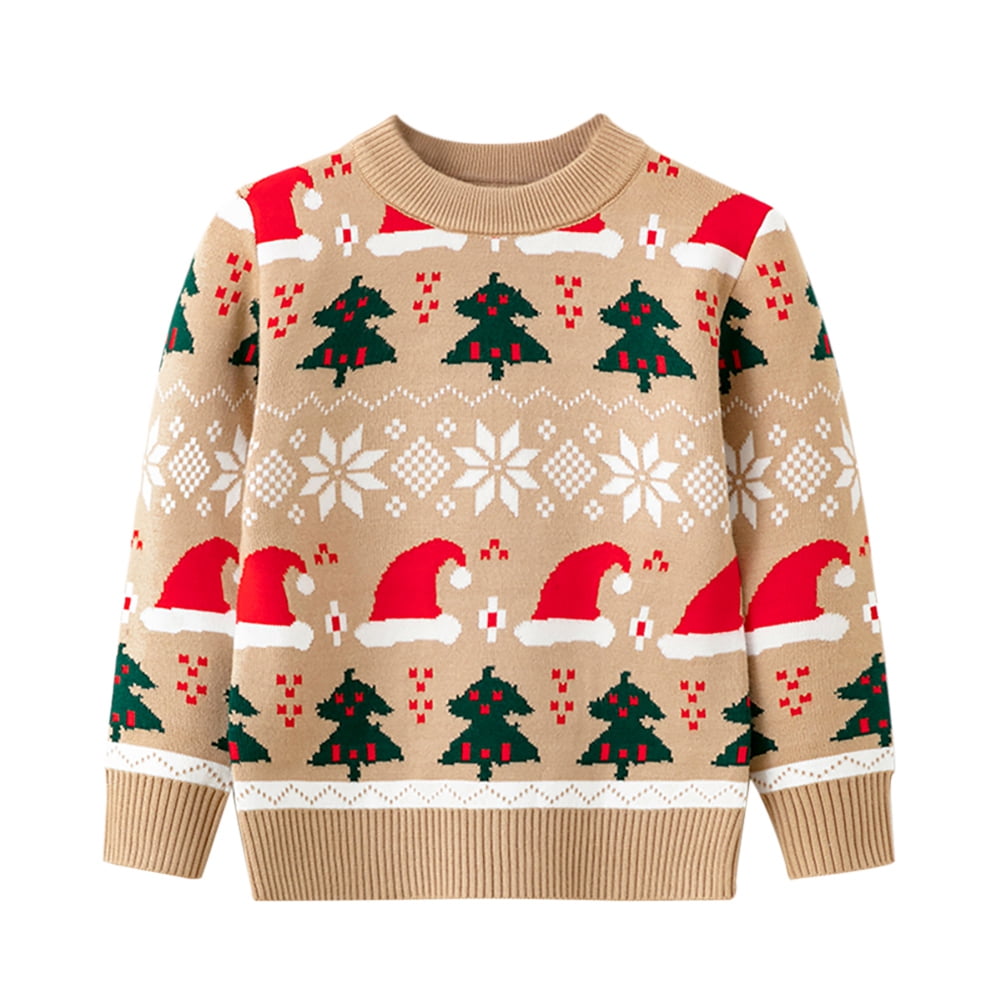 URMAGIC 2-7T Kid Boy Girl Christmas Cute Sweater Xmas Tree Knit ...