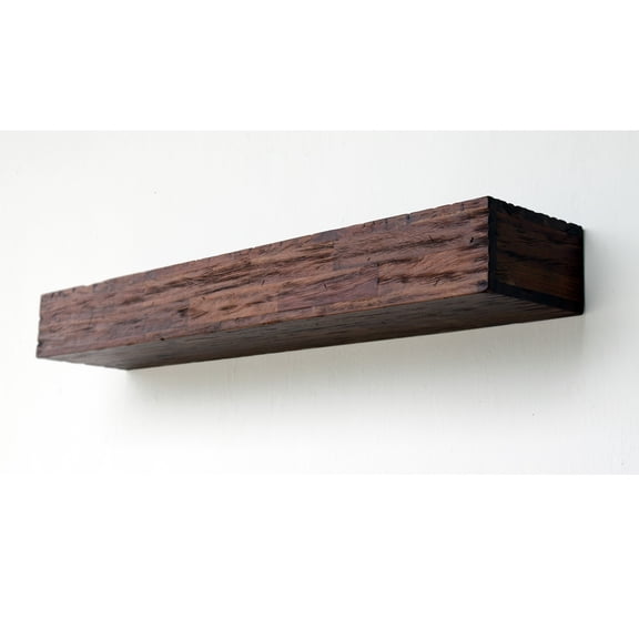 Northbeam Distressed Floating Shelf Set Hidden Storage Shelves Rustic ...