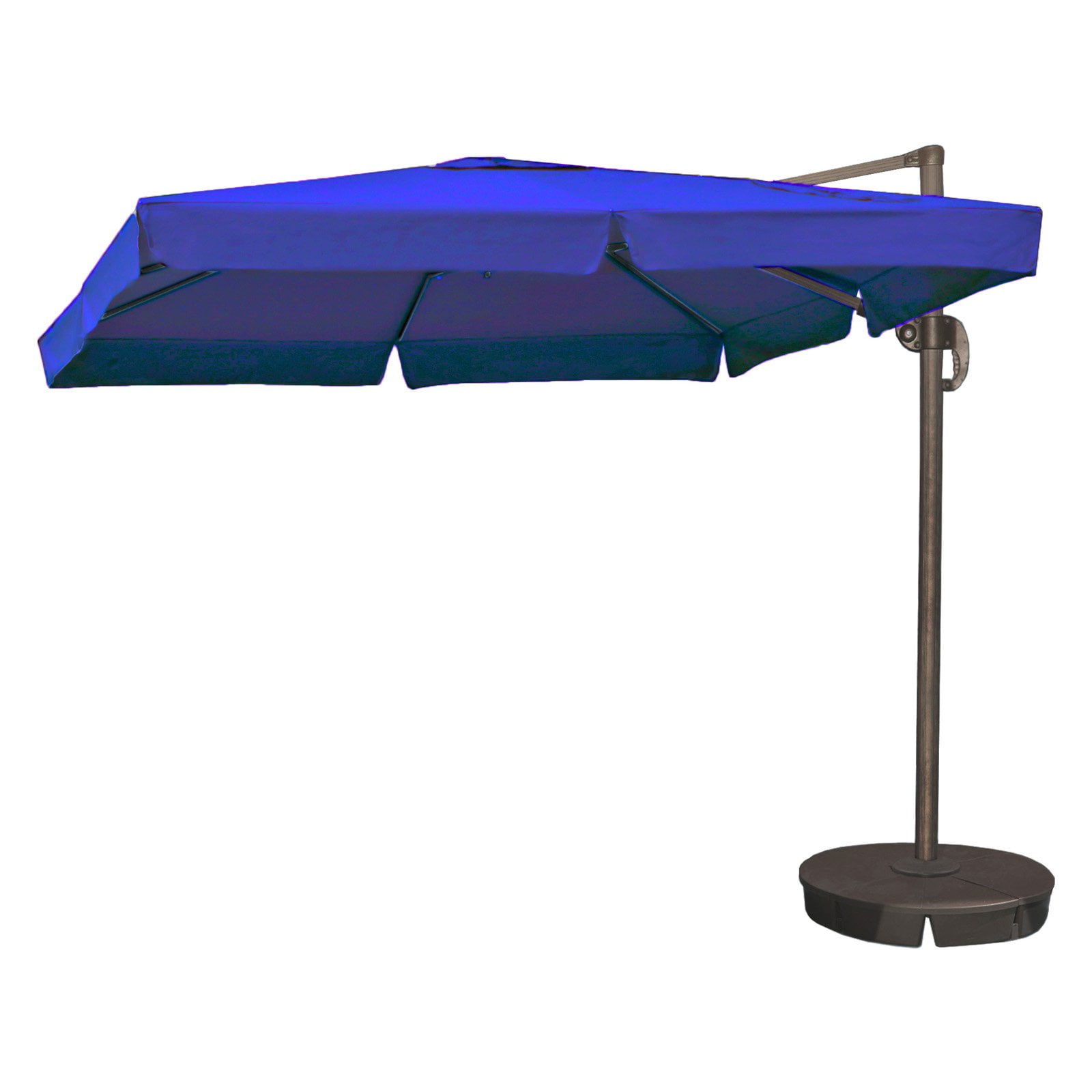 Island Umbrella Santorini II 10 ft. Square Cantilever Umbrella with ...