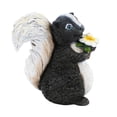Roman 9.00In Skunk Garden Statue, Polyresin, Flower 10145 - Walmart.com