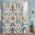 Boho Vintage Floral Shower Curtain for Bathroom, Peony Leaf Bud Vintage ...