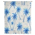 Blue Palm Tree Sheer Curtains 96 Inches Long for Living Room, Summer ...