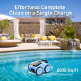 Seauto SAT20 Robotic Pool Vacuum, Cordless Pool Cleaner with Up to 180 Mins Run Time, Covers up ...