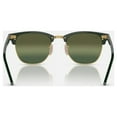 Ray Ban Clubmaster Chromance Polarized Silver/Green Unisex Sunglasses ...