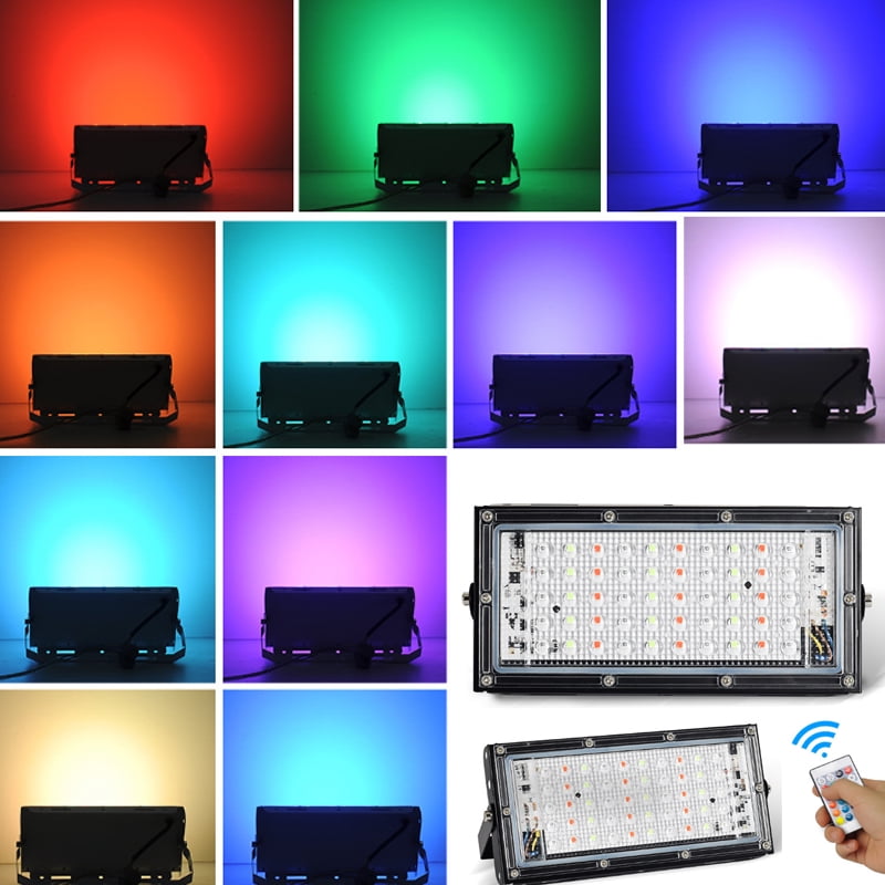 Buy 50W LED RGB Flood Lights, Dimmable Million Color Changing ...