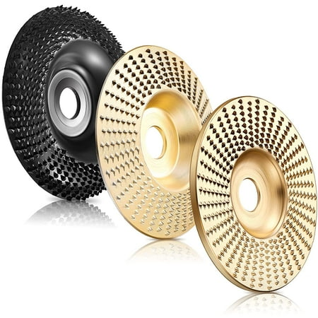 3 Pieces 4 Inch Grinder Wheel Disc Wood Shaping Wheel Wood Grinding ...