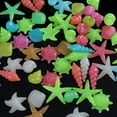 60pcs Colorful Pebble Conch Shell Glow Stones in the Dark for Aquarium ...