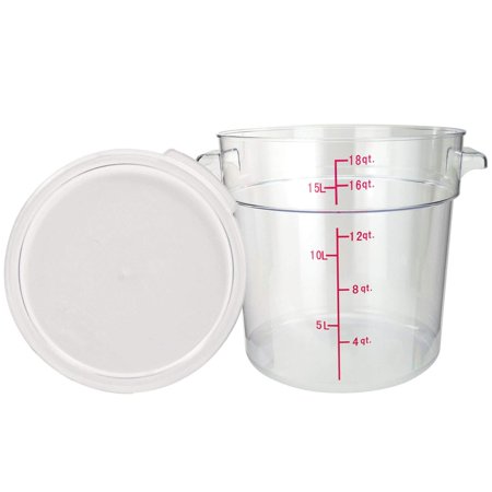 Tiger Chef 18 Quart Commercial Grade Clear Food Storage Round ...
