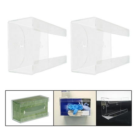 Wall Mounted Tissue Box Holder Clear Stand Office Decor Easy Install ...