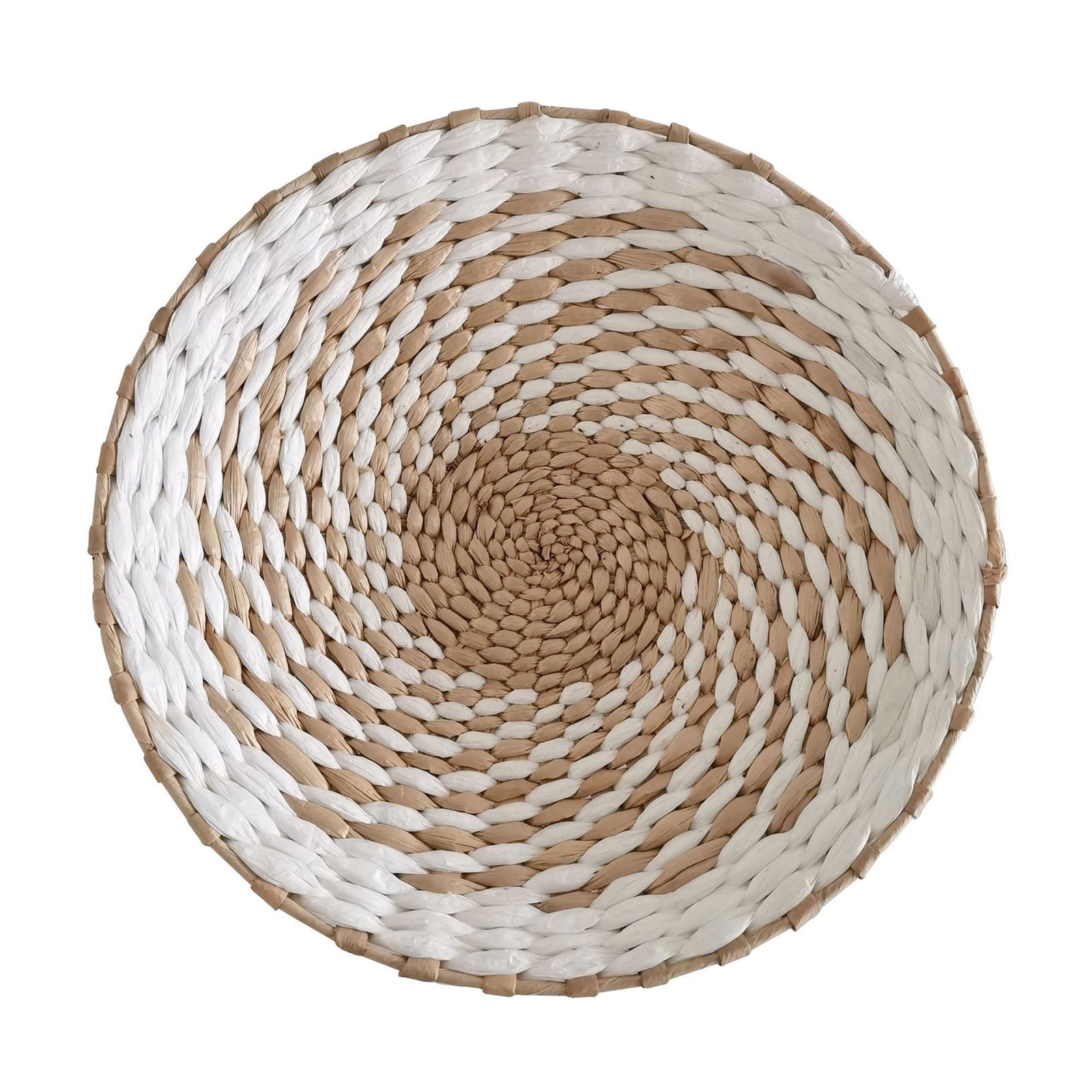 OOKWE Nordic Straw Woven Wall Decor Round Plate Creative Wall Decor ...