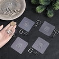 Acrylic No-Punch Hook Hangers Square for Kitchen Bathroom Alice Blue ...