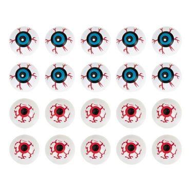Sycnfun 24 Pcs Halloween Eyeballs Plastic Fake Realistic Eyeballs ...
