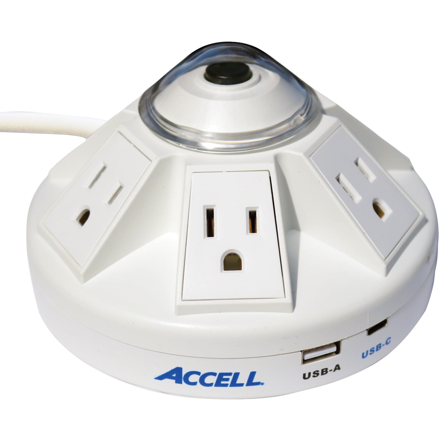 ACCELL D080B-032K Powramid C Power Center Surge Protector with USB-A ...