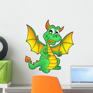 Blue Dragon Flying out Wall Decal Sticker by Wallmonkeys Vinyl Peel and ...