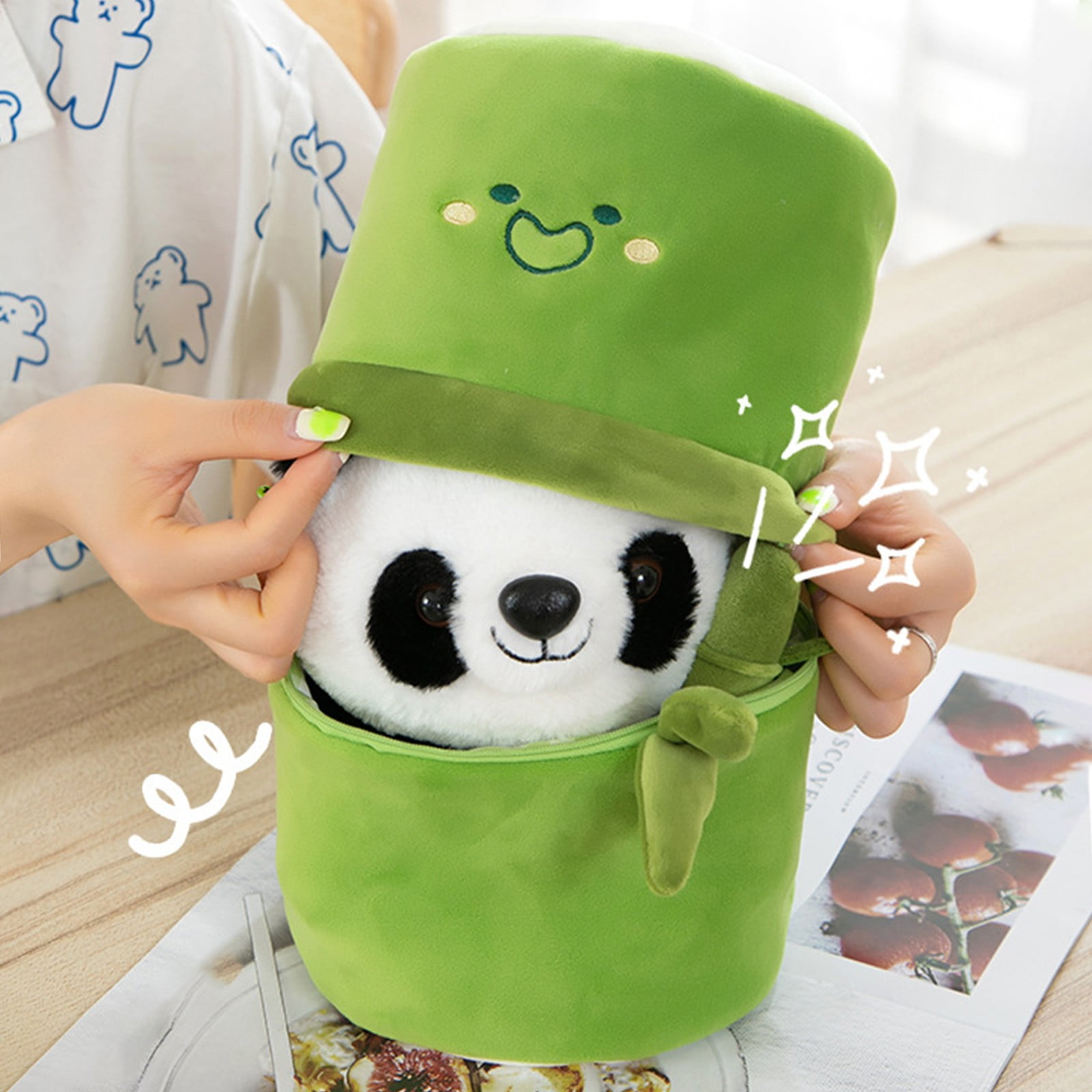 Click here for Dvkptbk Bamboo Tube Panda Adorable Bear Toy In Pla... prices