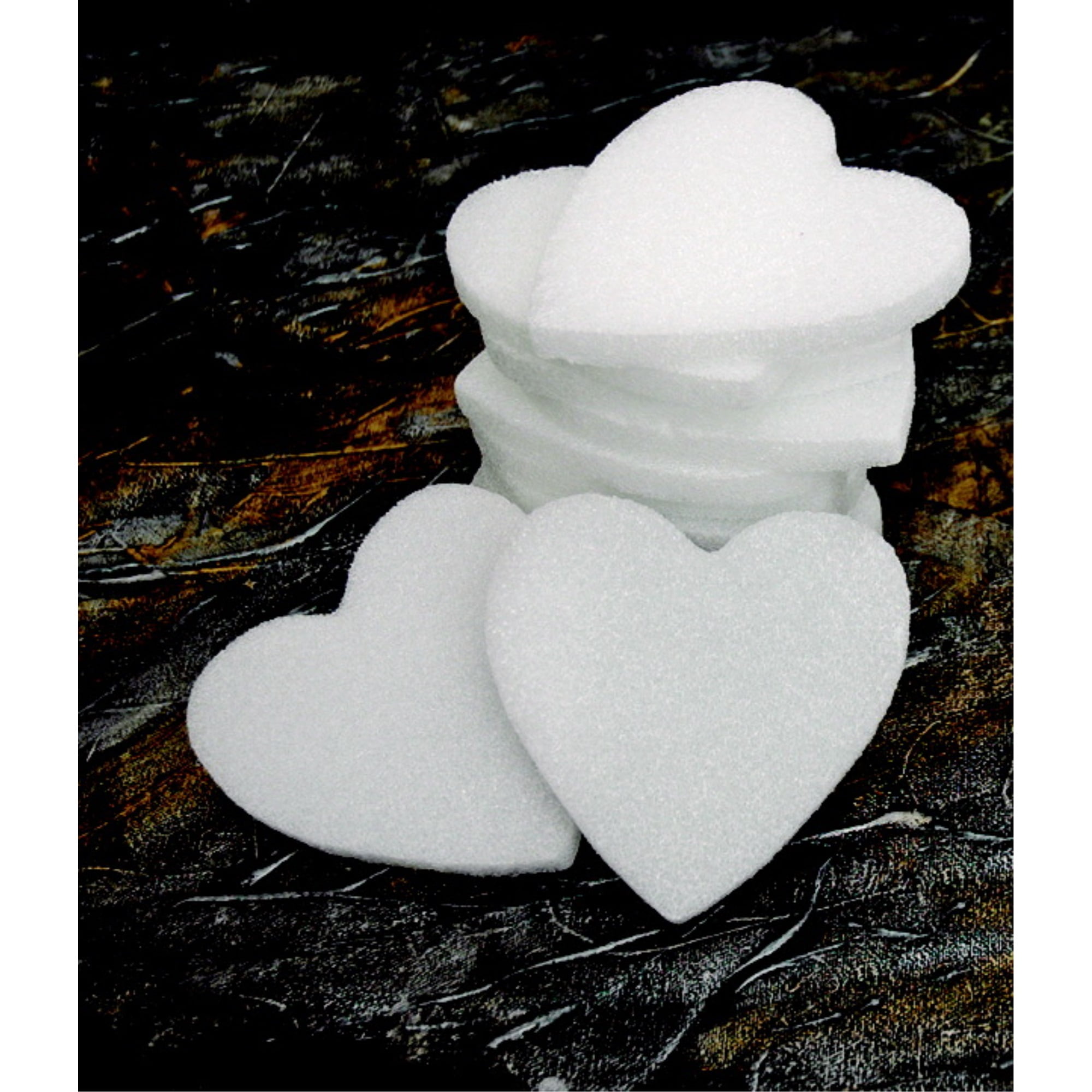 Floracraft Styrofoam Hearts, 1/2 x 3 Inches, White, Pack of 12 ...
