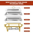 Gold Chafing Dish Buffet Set, Stainless Steel Rectangular Full Size 8 ...