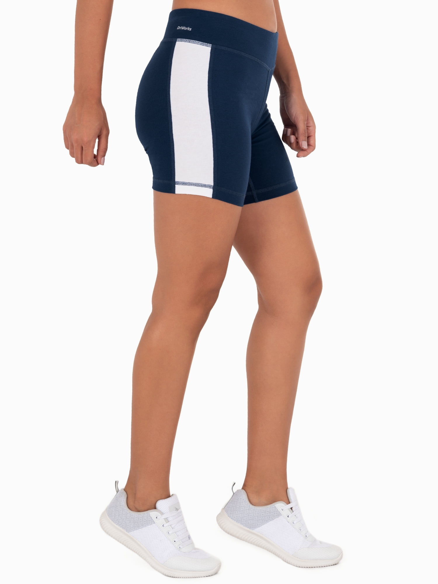 Athletic Works Women's Active Varsity Stripe 6.5" Bike Shorts - Walmart.com