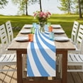 Blue White Burlap Cotton Table Runner 13x72 Inches Long, Farmhouse ...