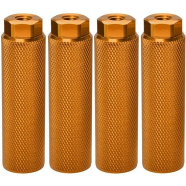 4 Pcs Aluminum Alloy Anti-Skid Bike Pegs 100mm Length Wave Texture ...